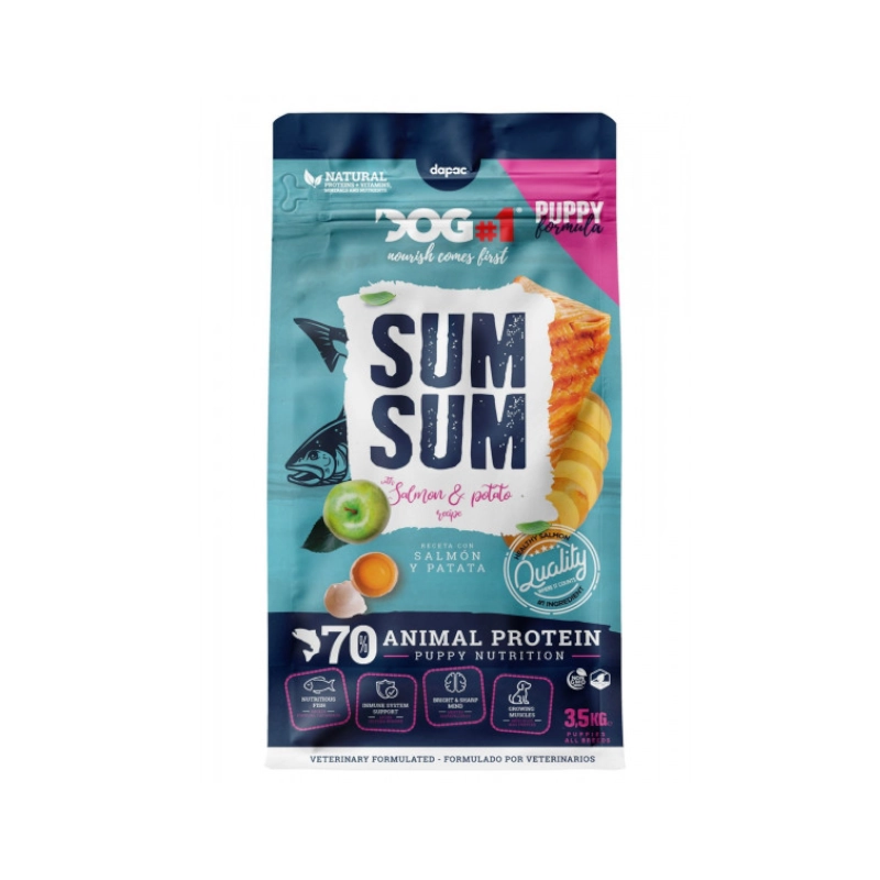 Dog#1 Sum Sum PUPPY - salmón y patata - 3.5 kg - Agronatura tienda ...