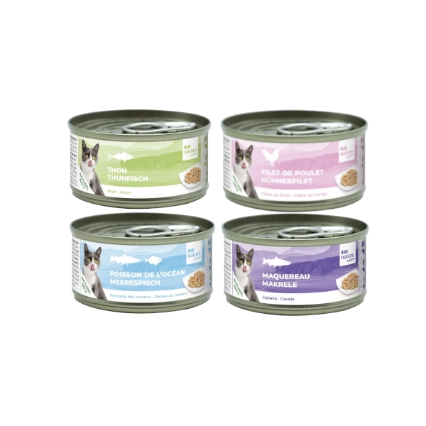 PACK-4 - Bubi Nature - lata para gatos Mix (pollo - pescado ...